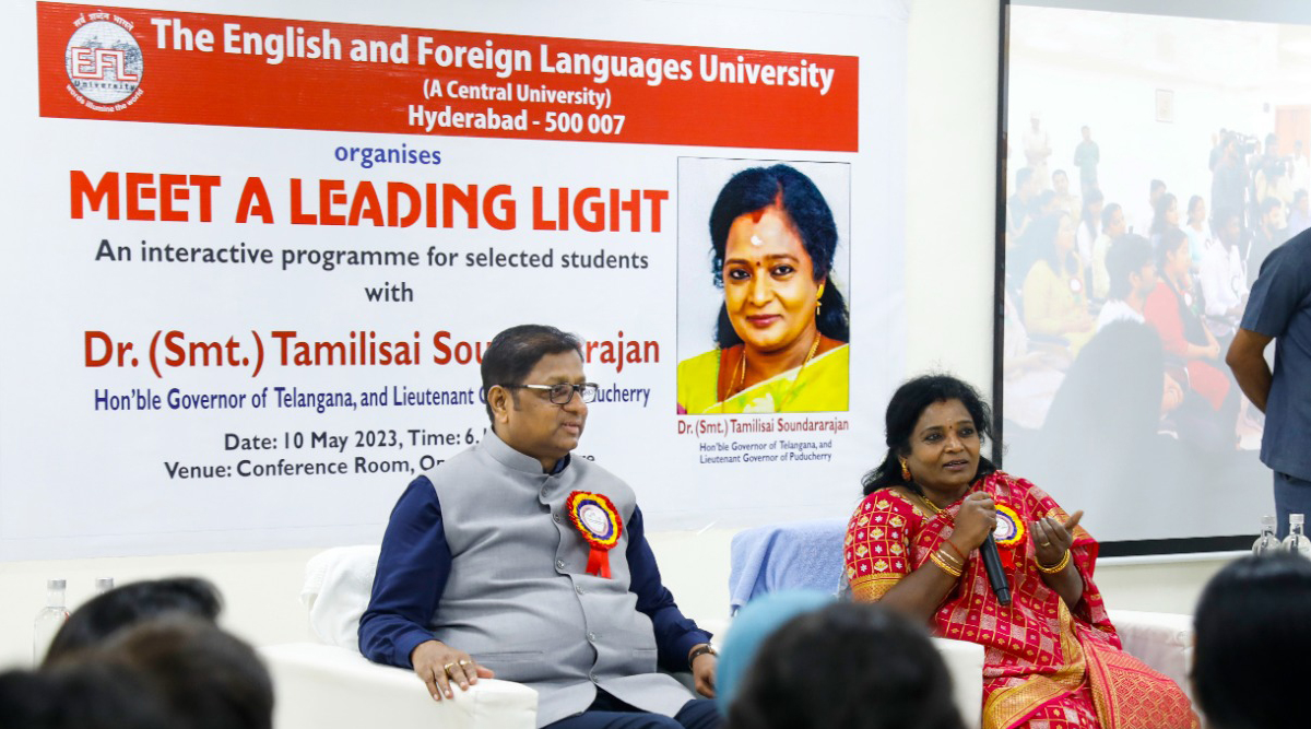 Governor inspires EFLU students at the “Meet A Leading Light” - Navyamedia